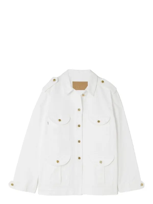 BLAZÉ MILANO Clapotis Sahariana Denim Jacket - White