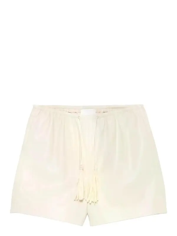 Nanushka Faux-leather Shorts - Neutrals