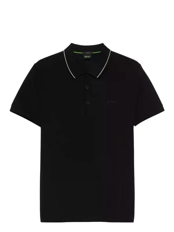BOSS Logo-embroidered Polo Shirt - Black