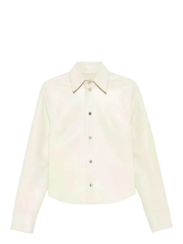 Nanushka Faux-leather Shirt Jacket - Neutrals