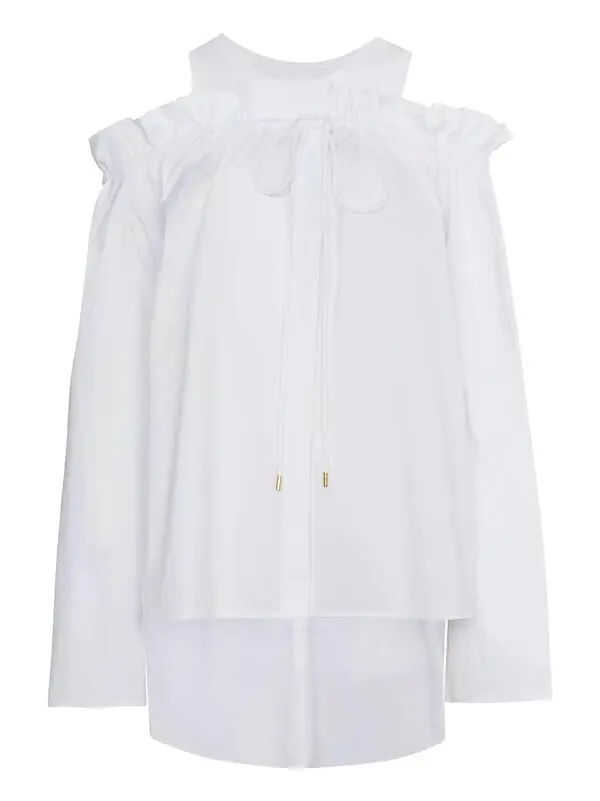 Alberta Ferretti Cold-shoulder Top - White