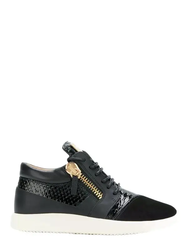 GIUSEPPE ZANOTTI Panelled Runner Sneakers - Black