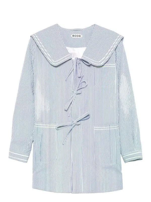 BODE Club Stripe Sailor Coat - Blue