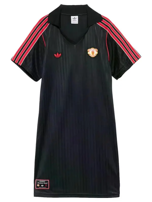 Adidas X Manchester United Herringbone Mini Dress - Black