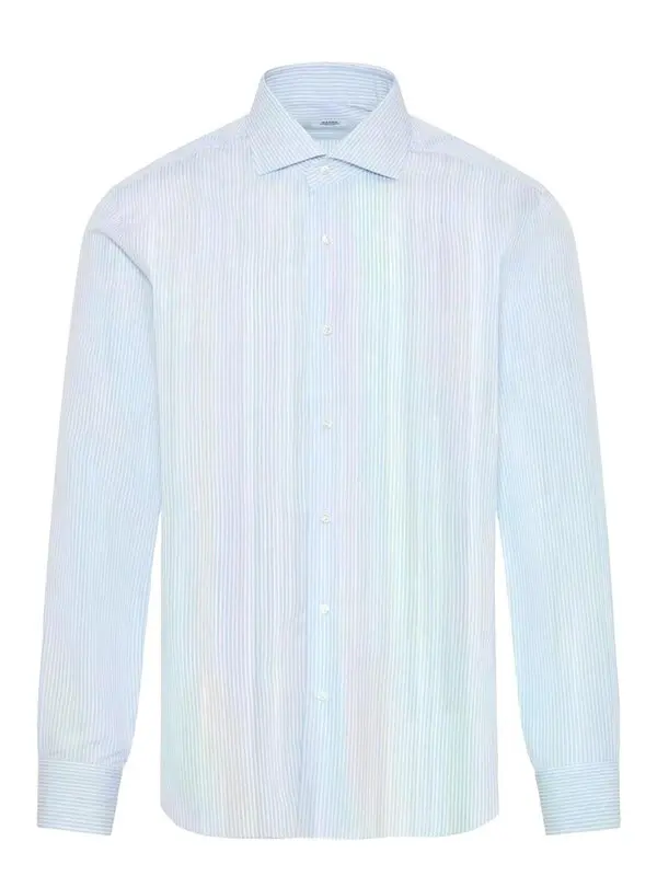 BARBA NAPOLI Micro-stripe Shirt - Blue