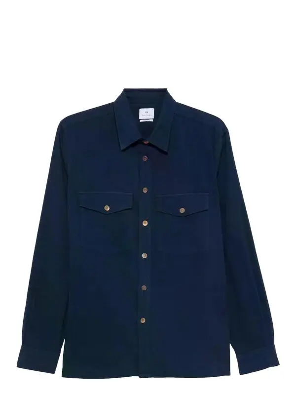 Paul Smith Stretch-cotton Seersucker Shirt - Blue