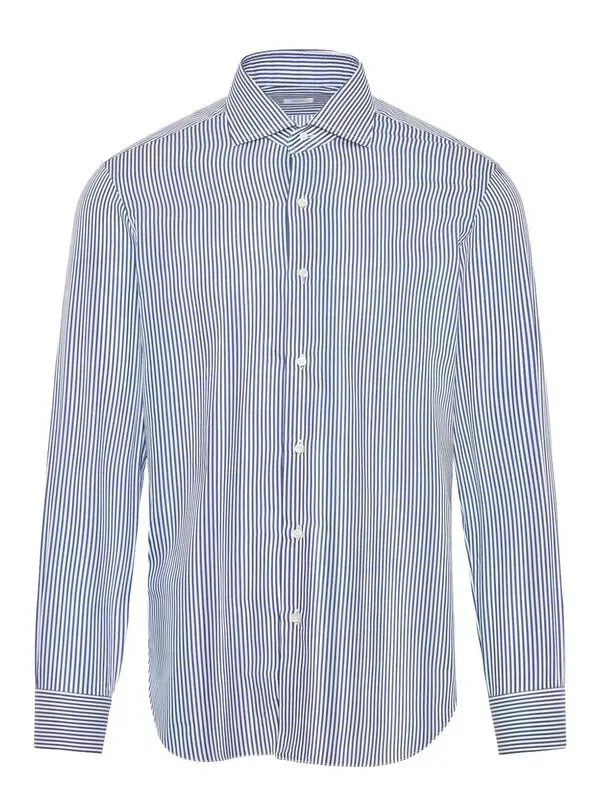 BARBA NAPOLI Striped Shirt - Blue