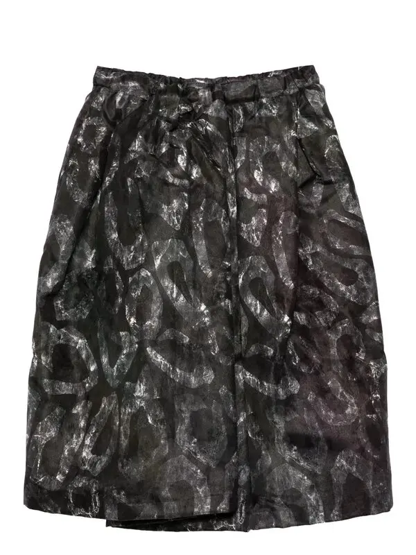 Comme Des Garçons Graphic-print Skirt - Black