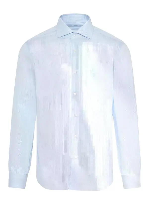 BARBA NAPOLI Micro-stripe Shirt - Blue