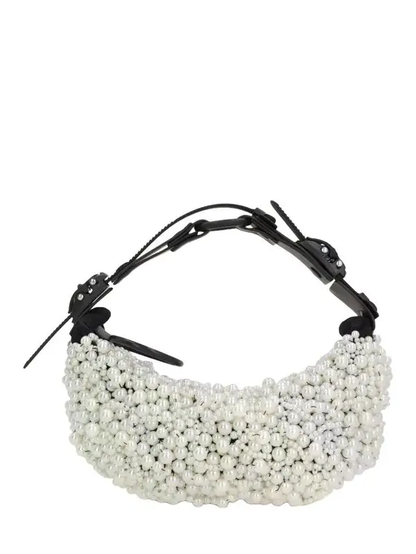 INNERRAUM Pearl-embellished Shoulder Bag - White