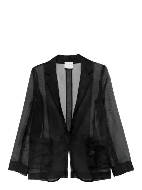 FORTE_FORTE Silk Blazer - Black