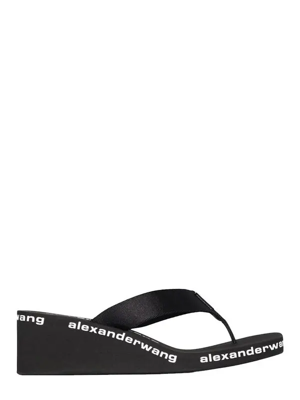 Alexander Wang Aw Wedge Flip Flop - Black