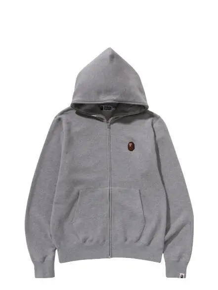 BAPE One Point Full-zip Hoodie - Grey