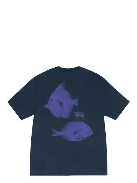 StÜssy Xray Fishin Tee Shirt - Navy Blue