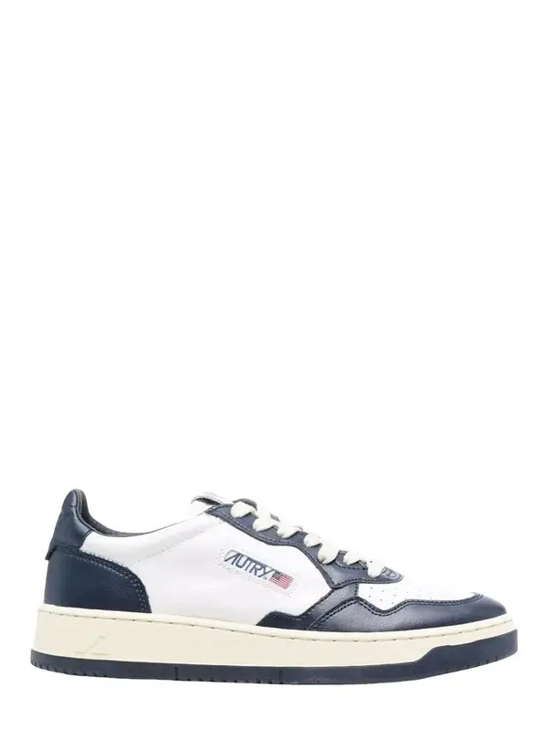 AUTRY Medalist Leather Low-top Sneakers - White/blue