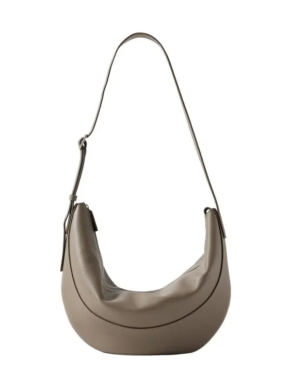 THE ROW Jouve Textured-leather Shoulder Bag - Brown