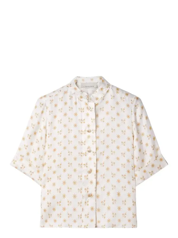 LIBEROWE Josette Floral-print Twill Shirt - White