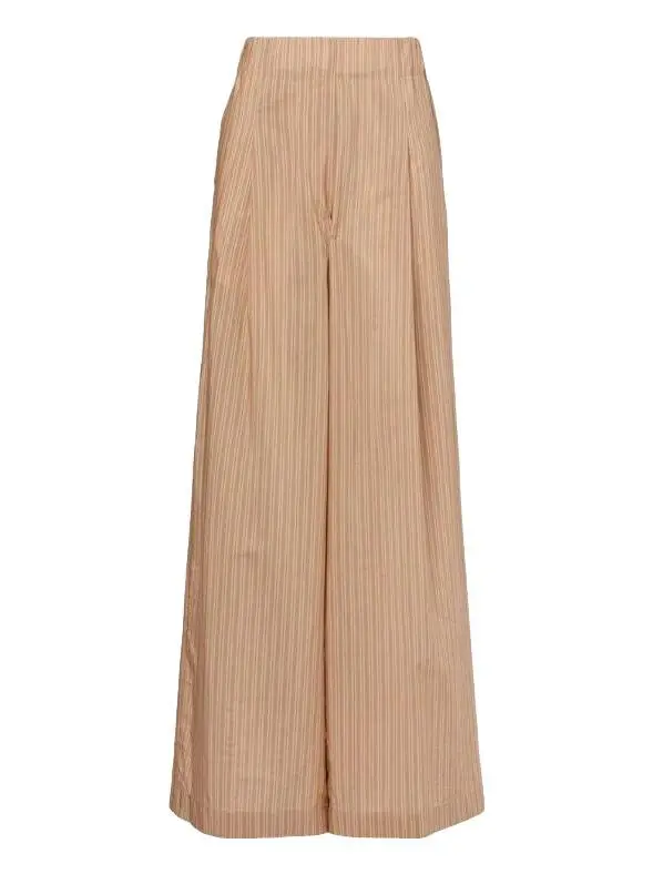 Dries Van Noten Striped Cotton-blend Palazzo Pants - Beige