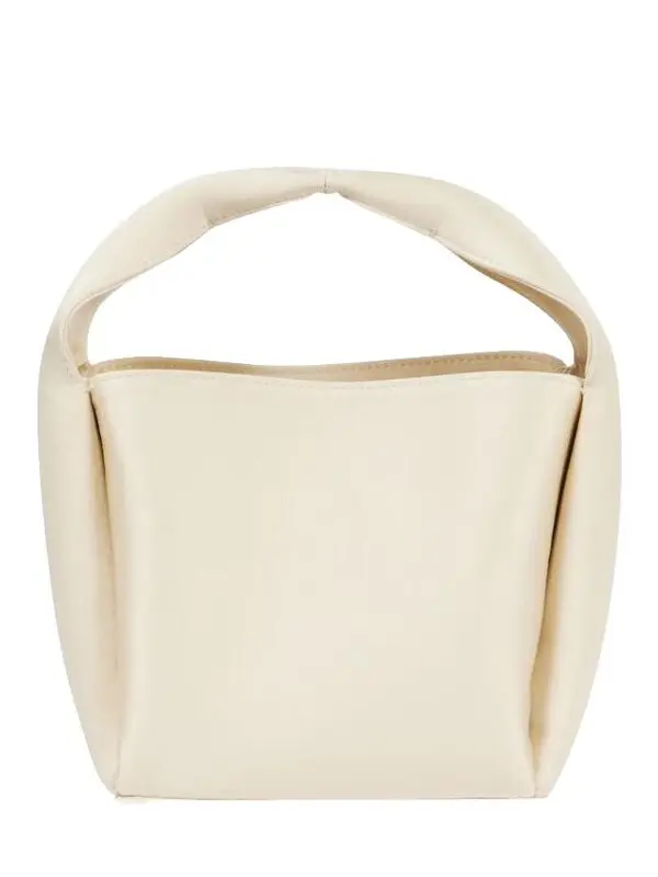 TOTEME Petite Satin Bucket Bag - White