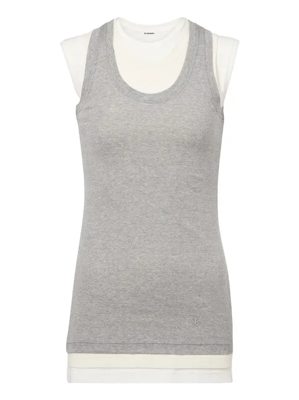 JIL SANDER Set Of 3 Cotton Tank Tops - Multicoloured