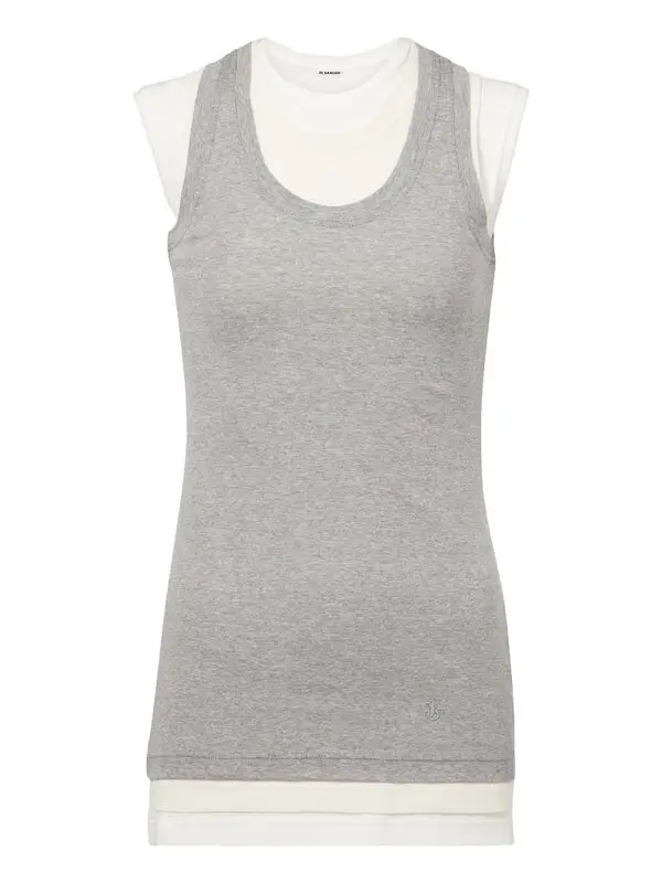 JIL SANDER Set Of 3 Cotton Tank Tops - Multicoloured