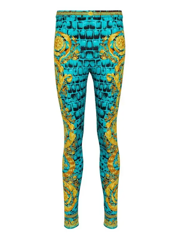 Versace Regalia Baroque Jersey Leggings - Multicoloured