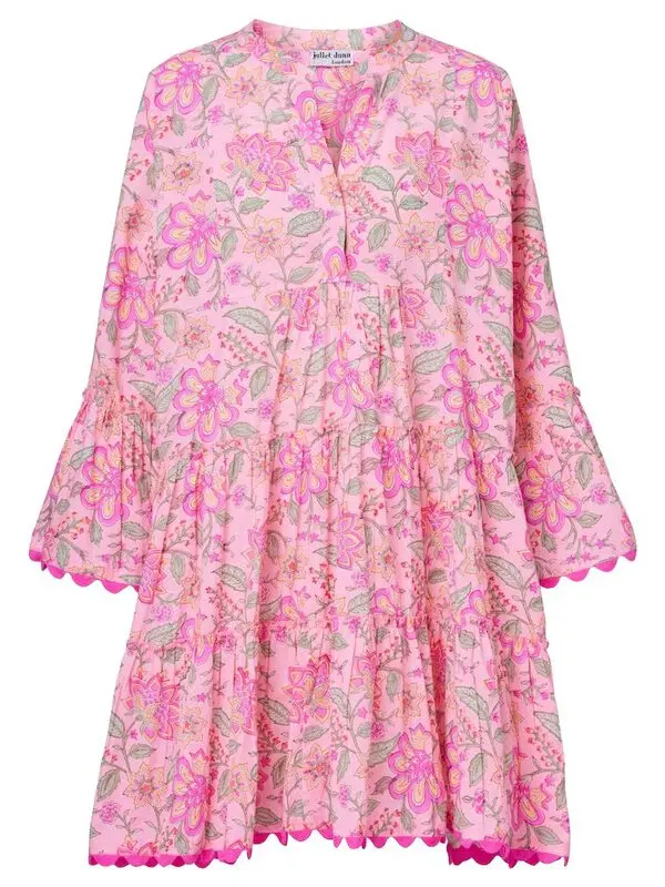 JULIET DUNN Printed Cotton Minidress - Pink