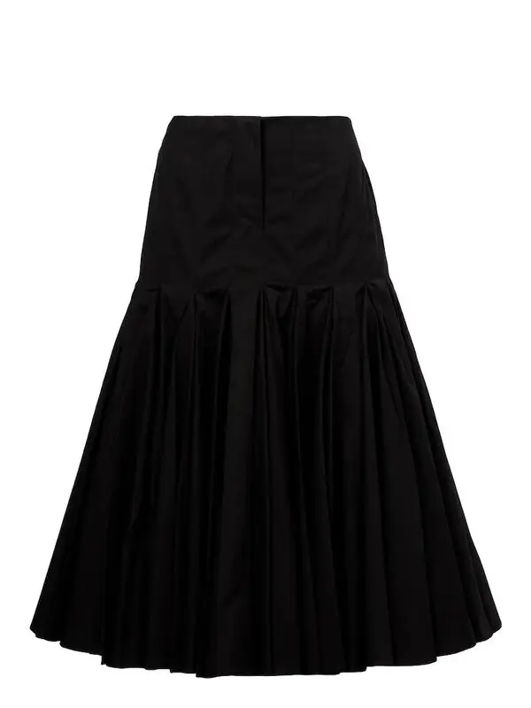Jacquemus Agave Flared Midi Skirt - Black