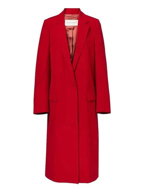 Dries Van Noten Wool Coat - Red