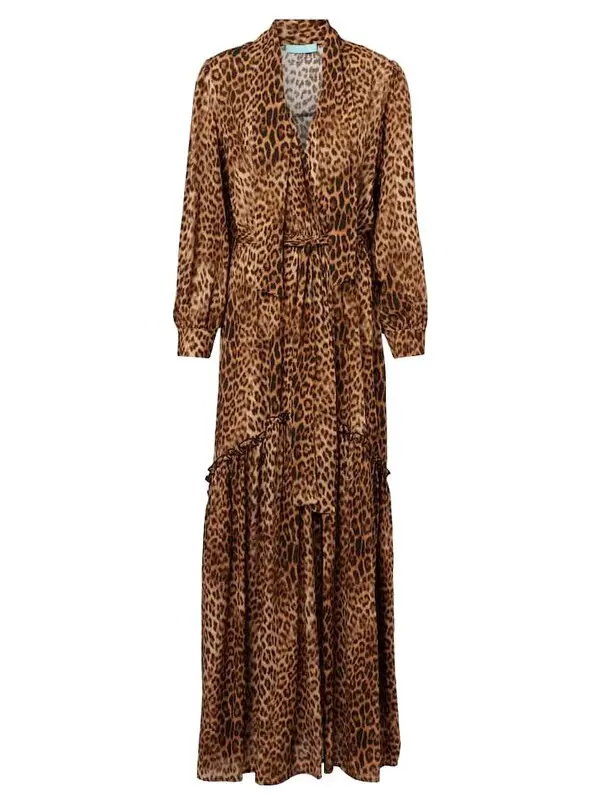Melissa Odabash Skylar Leopard-print Maxi Dress - Brown