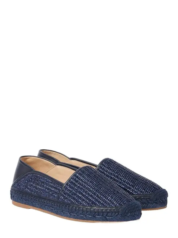 Manolo Blahnik Espadra Raffia Espadrilles - Blue