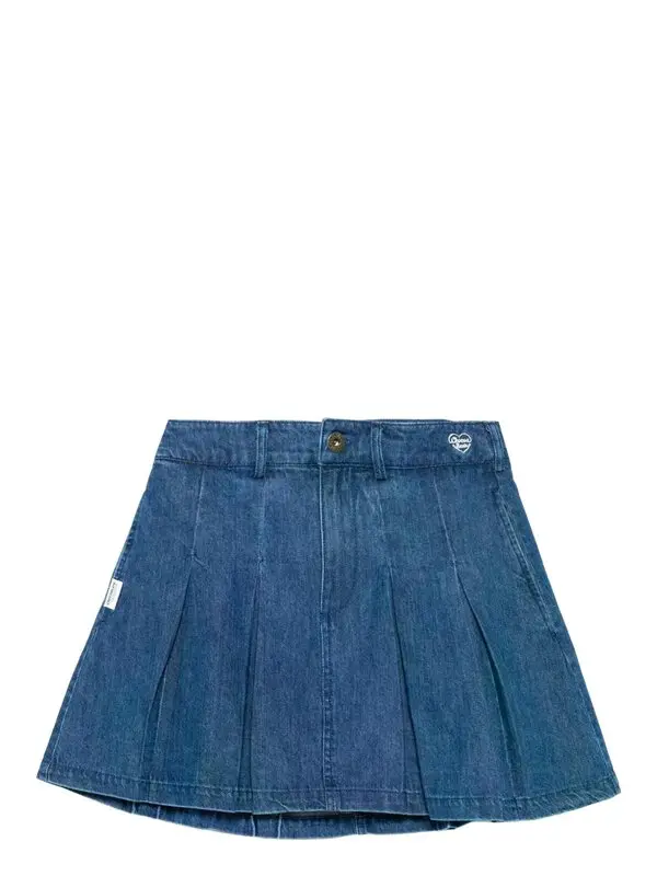 CHOCOOLATE Denim Pleated Skirt - Blue