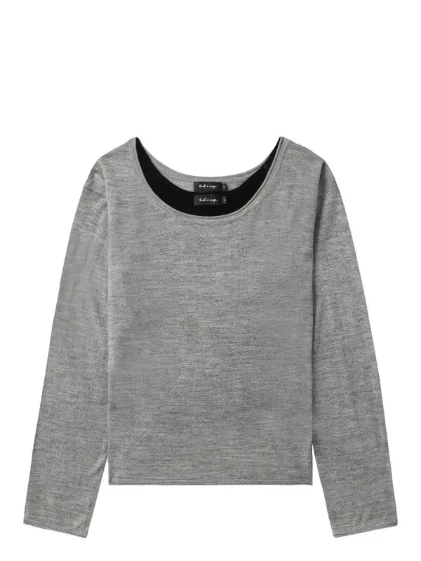 TOUT A COUP Layered Sweater - Grey