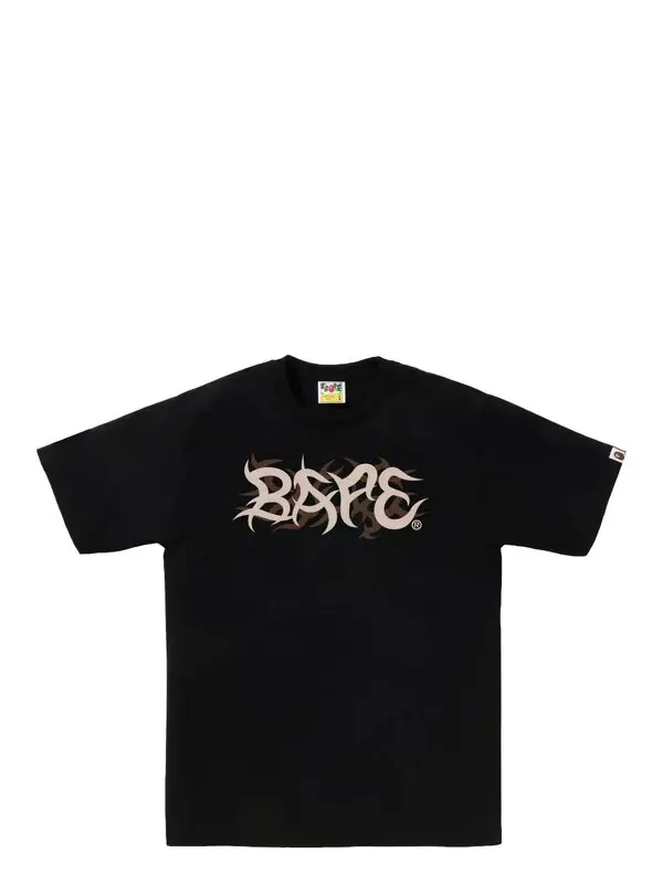A BATHING APE Camo Logo-print T-shirt - Black
