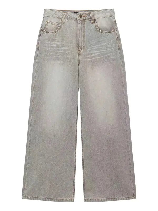 TOUT A COUP Wide-leg Jeans - Grey