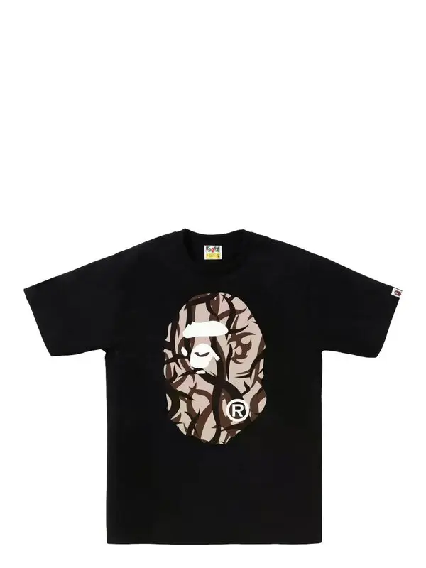 A BATHING APE Camo Big Head T-shirt - Black