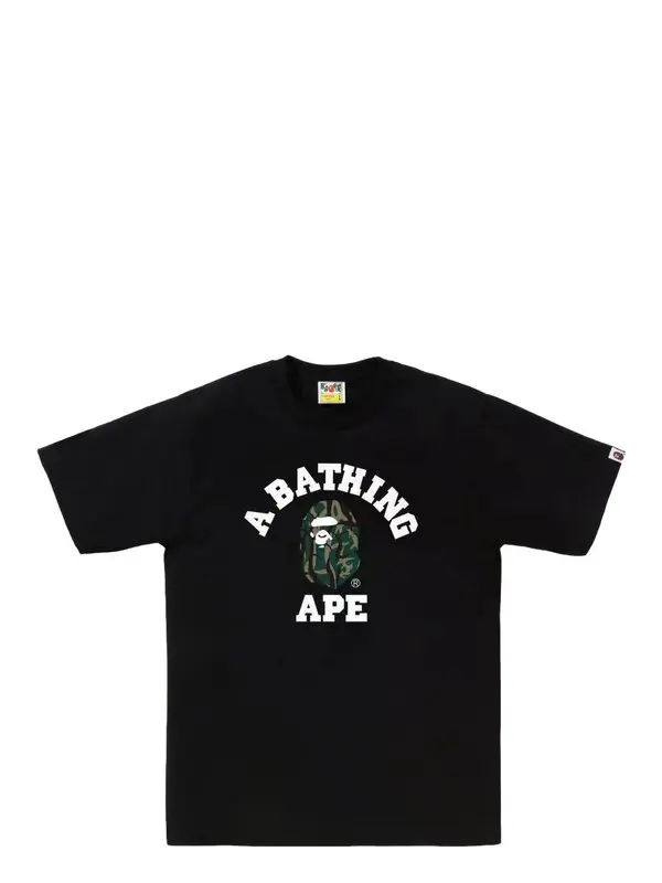 A BATHING APE Camo College T-shirt - Black