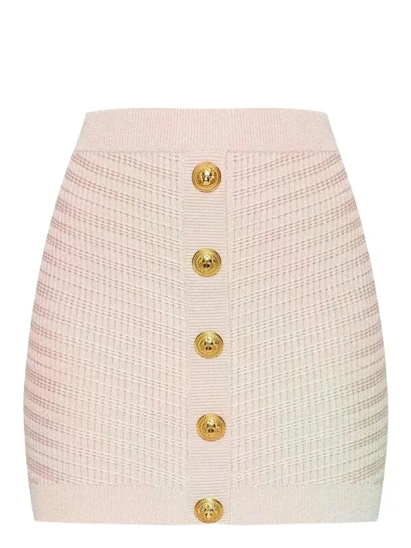 Balmain Knitted Skirt - Pink