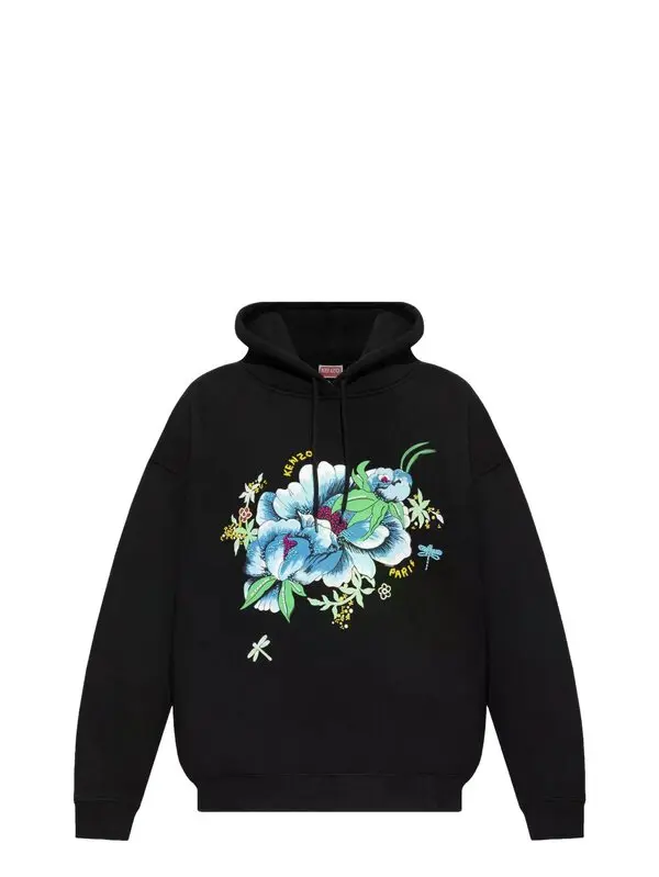 Kenzo Cotton Hoodie - Black