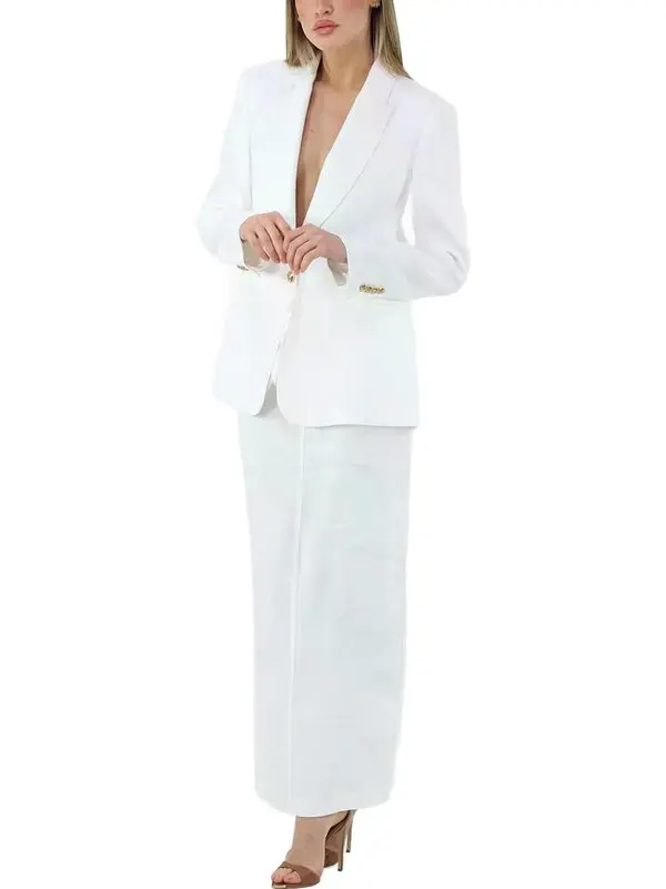Elisabetta Franchi Single-breasted Blazer - White