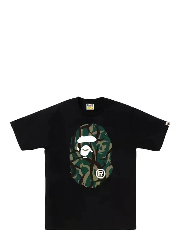 A BATHING APE Camo Big Head T-shirt - Black