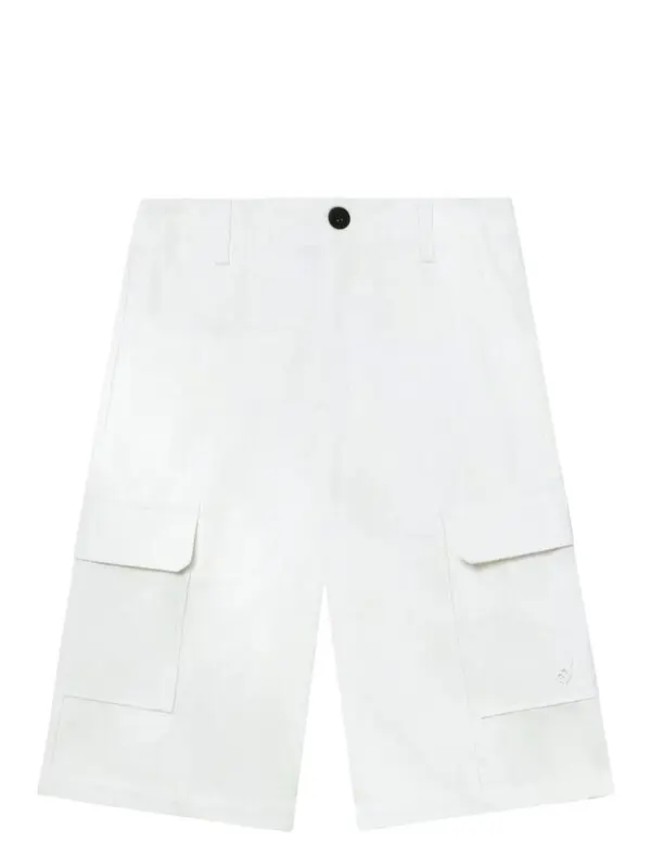 TOUT A COUP Cotton Cargo Shorts - White