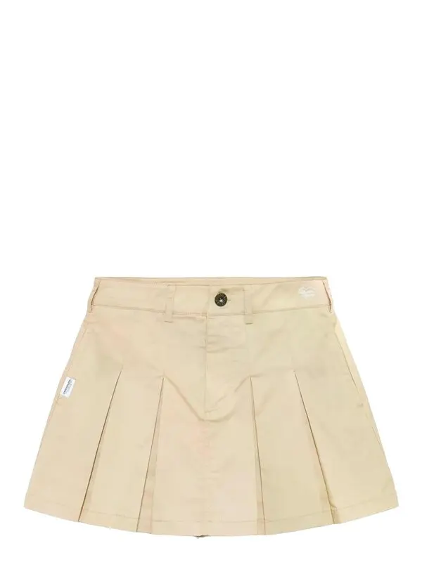 CHOCOOLATE Pleated Mini Skirt - Neutrals
