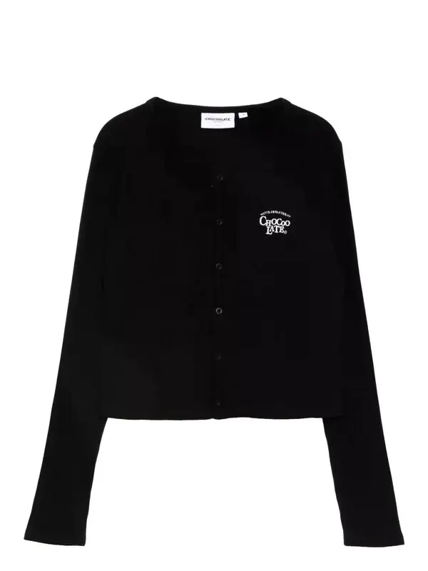 CHOCOOLATE Logo-embroidered Top - Black