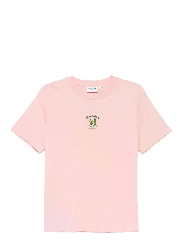 CHOCOOLATE Logo-embroidered T-shirt - Pink