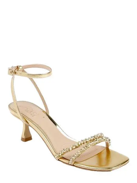 Badgley Mischka Nayla Ankle Strap Sandal - Gold Metallic