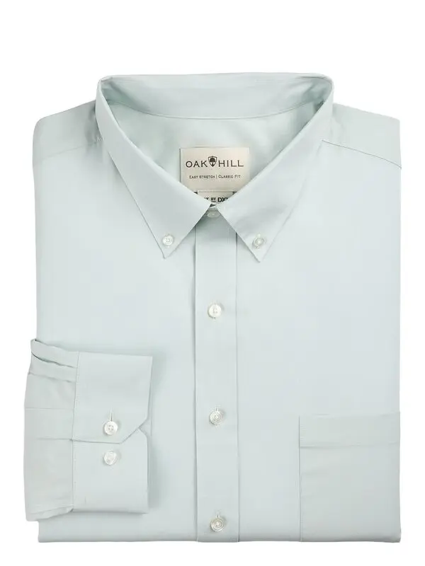 OAK HILL BY DXL Big & Tall Performance Dress Shirt - Misty Blue