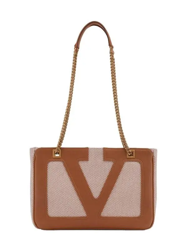 Valentino Garavani Small Viva Superstar Tote - 9qr Natural Tobacco/ Spice
