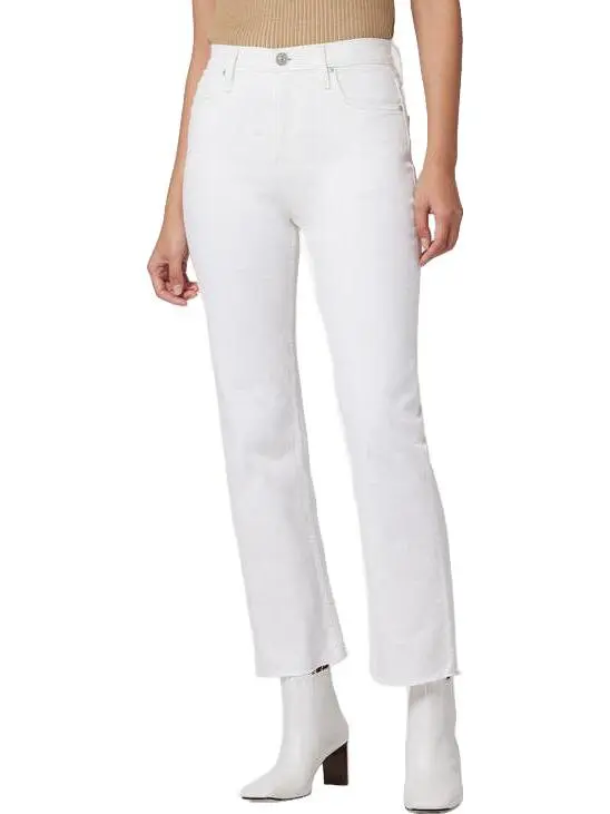 Hudson Jeans Remi High-rise Straight Ankle Jean - White