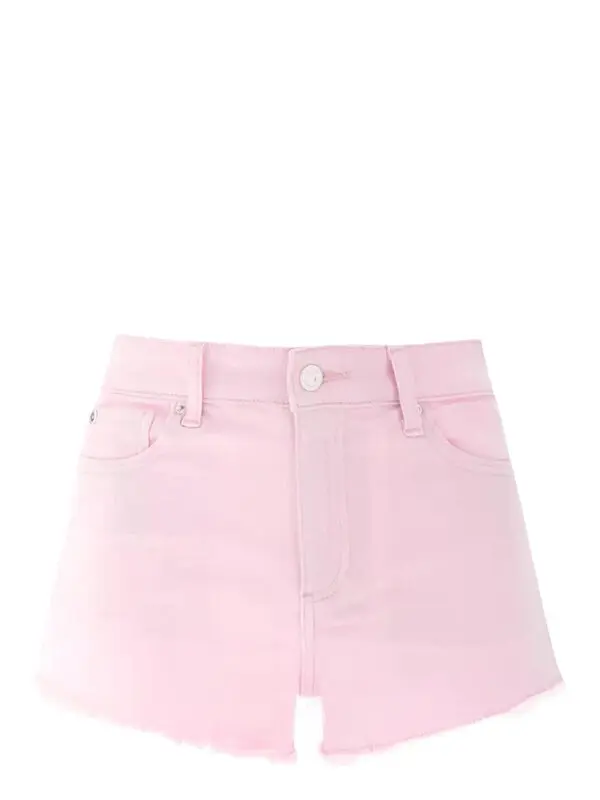Armani Exchange Fringed Hem Denim Shorts - Pink
